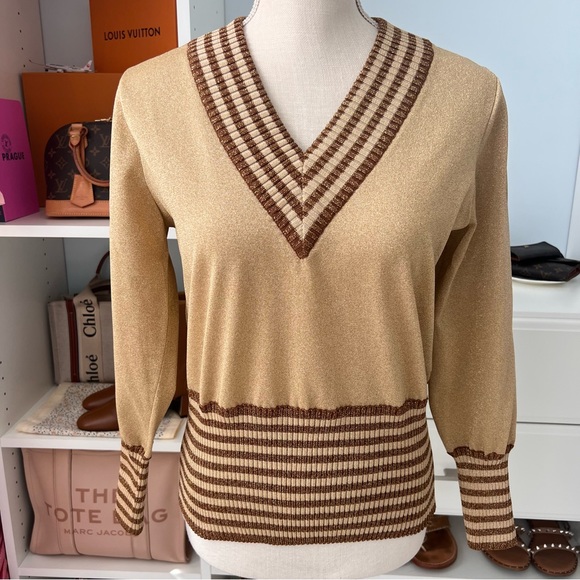 Sweaters | Vtg Italian Gold Knit Sweater | Poshmark